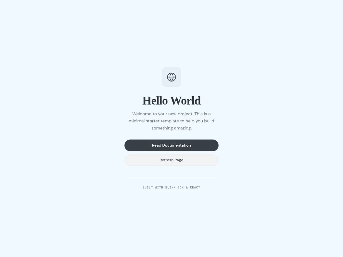Hello World Starter