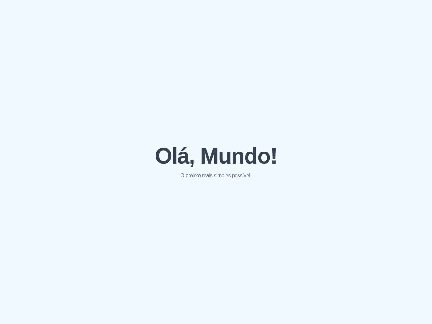 Hello World Minimal