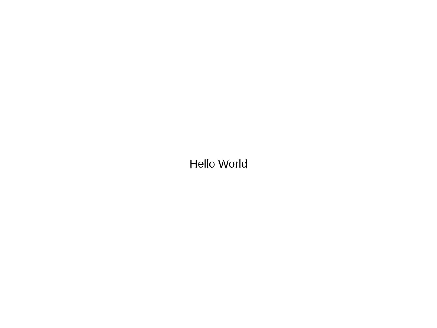 Hello World Minimal