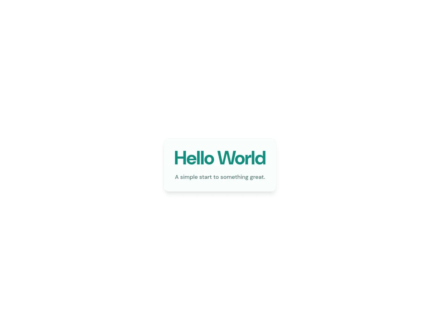 Hello World Site