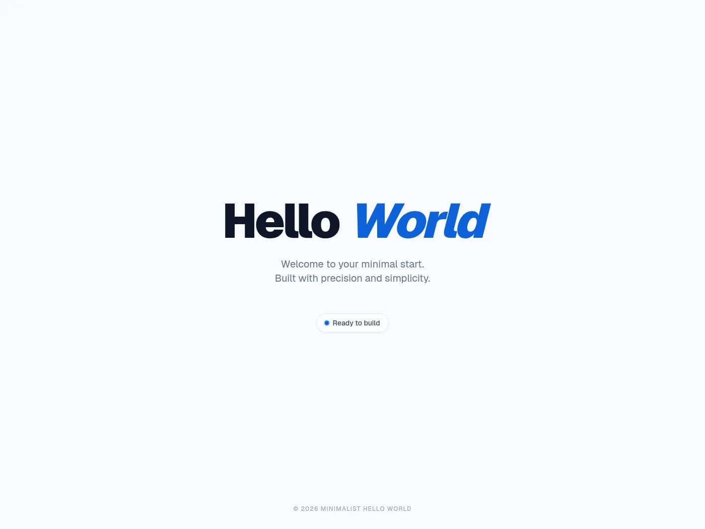 Hello World Webpage