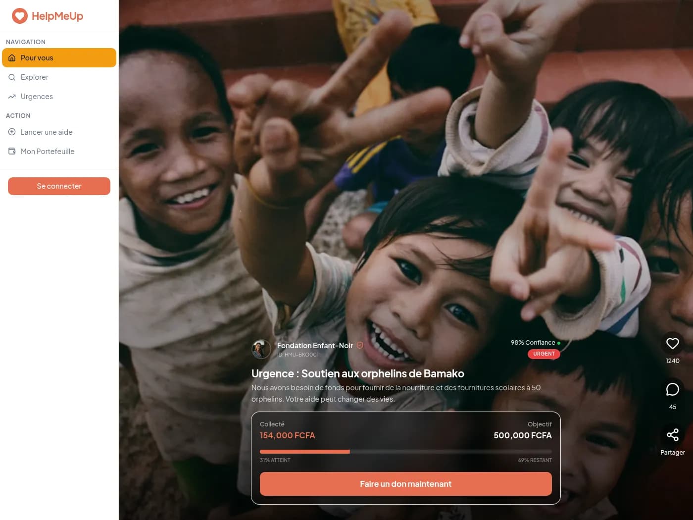 HelpMeUp Solidarity Platform