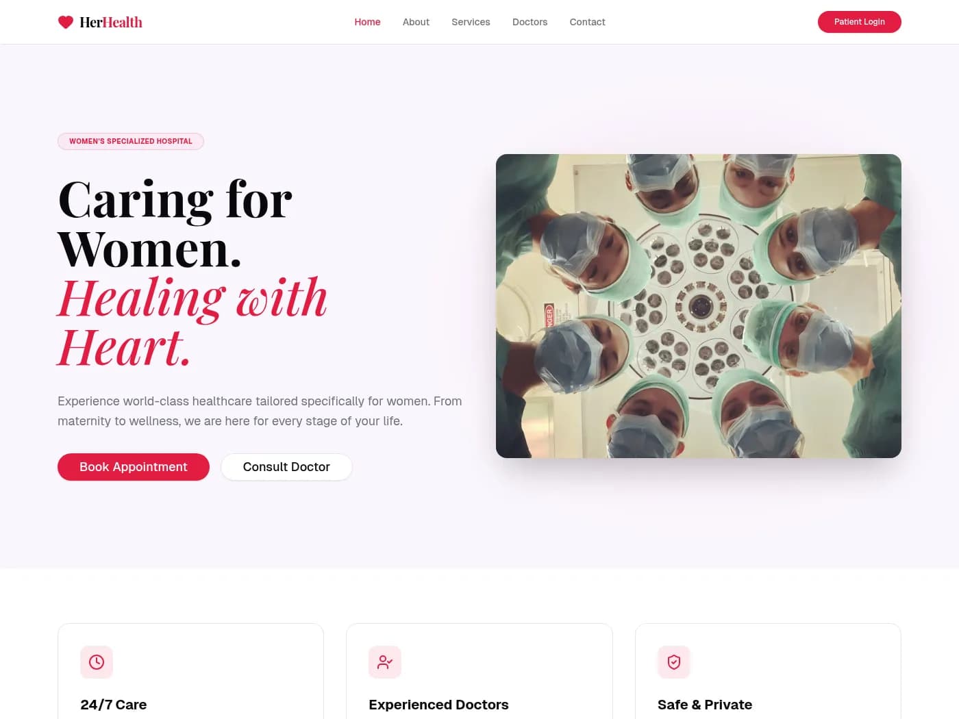 Her Health Hospital Web