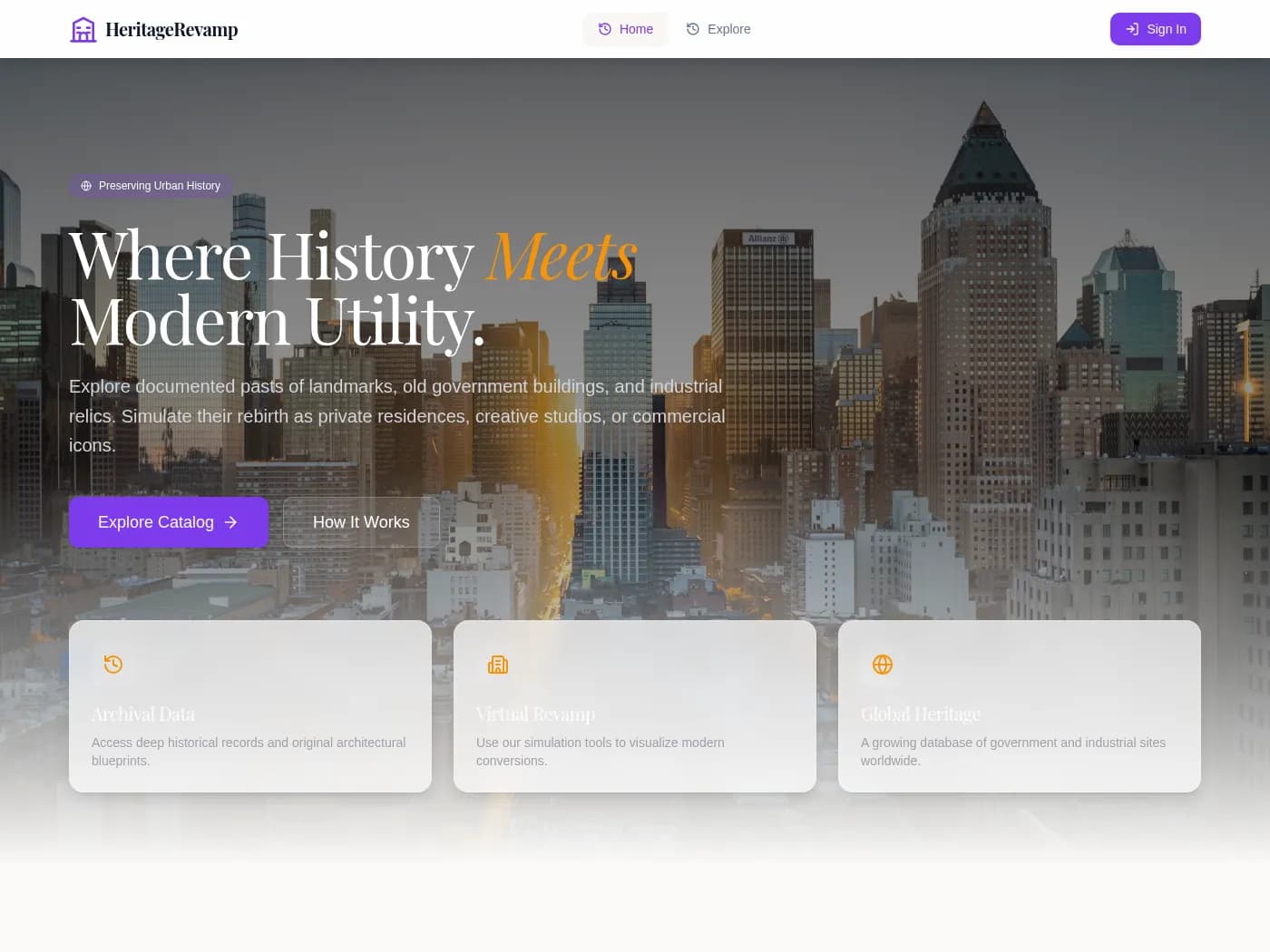 Heritage Revamp Portal