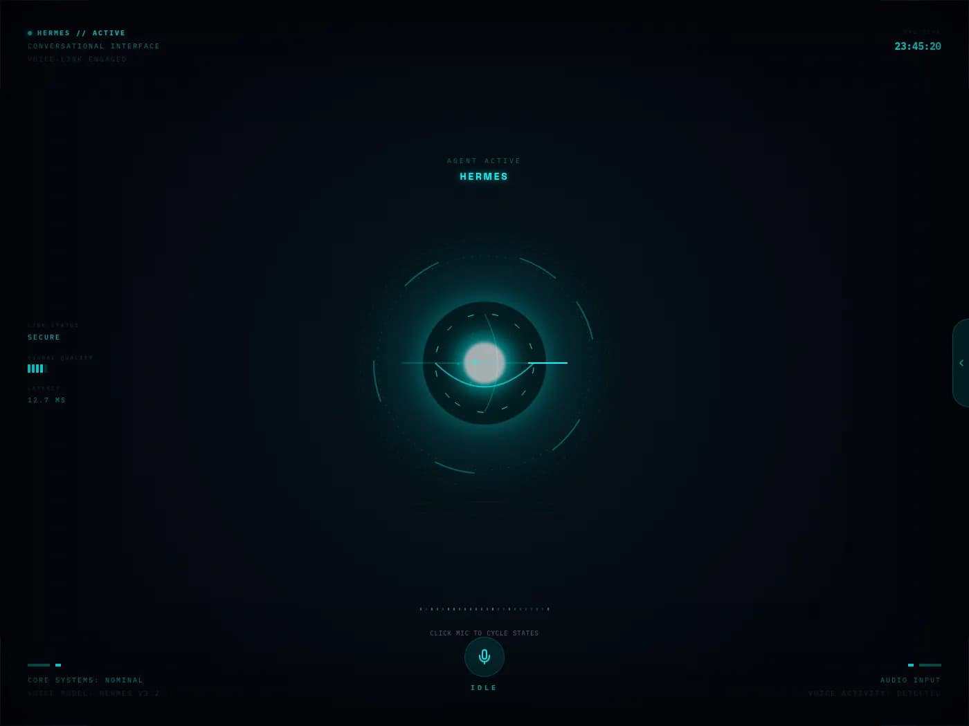 Hermes AI Orb Interface