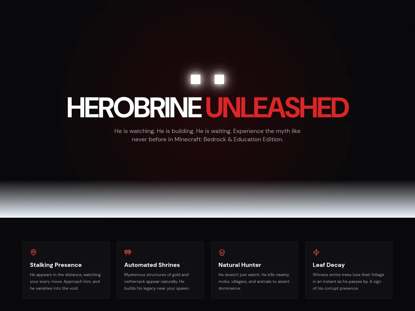 Herobrine Bedrock Mod