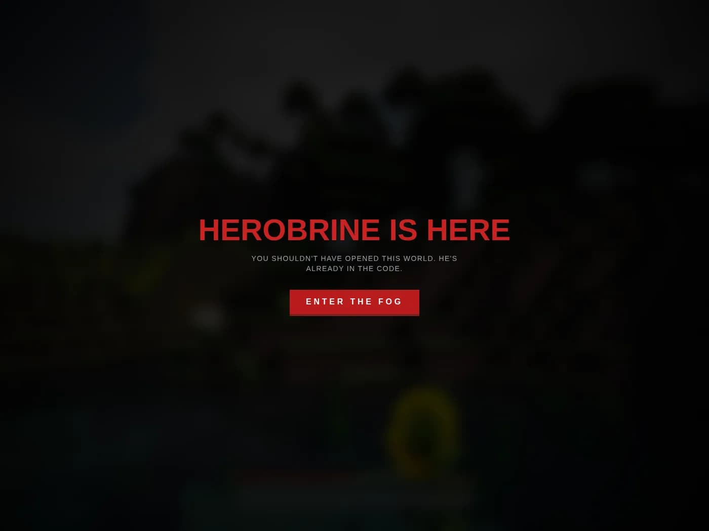 Herobrine Horror Mod