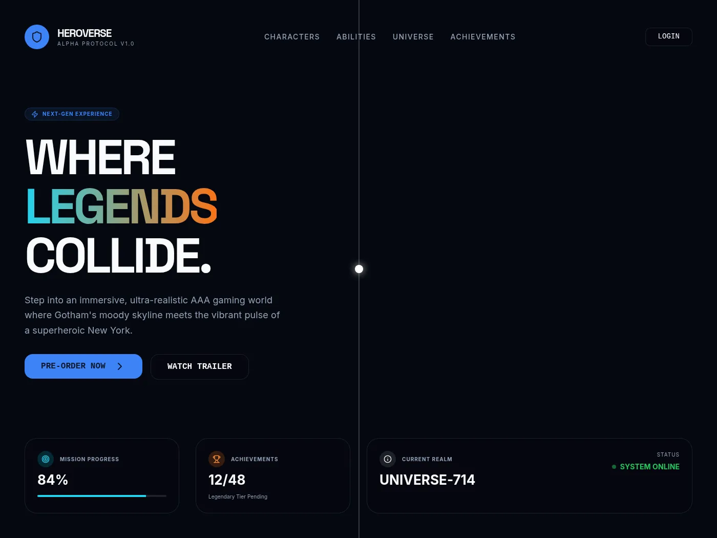 HeroVerse Showcase Portal