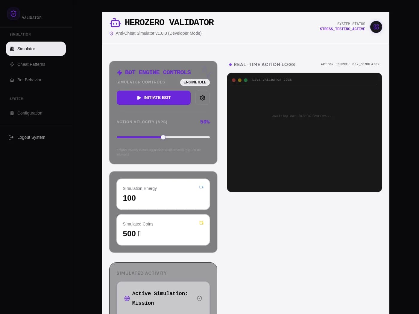HeroZero Game Bot Validator