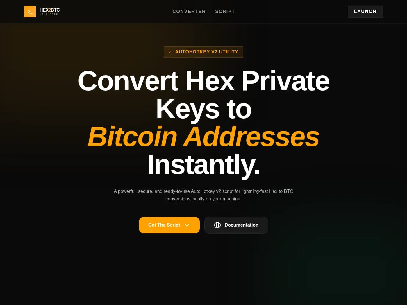 Hex2BTC AutoHotkey Tool