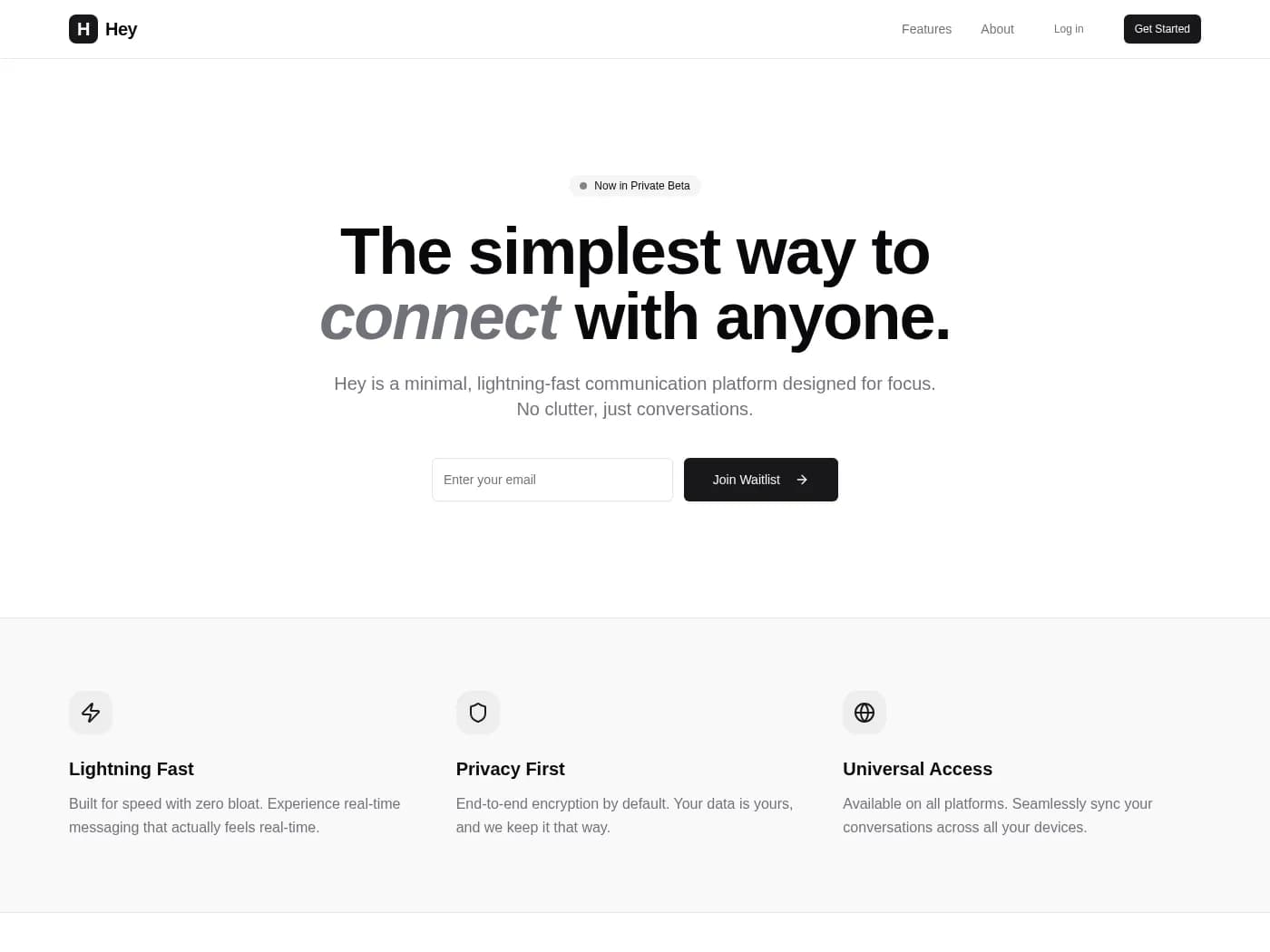 Hey App Concept