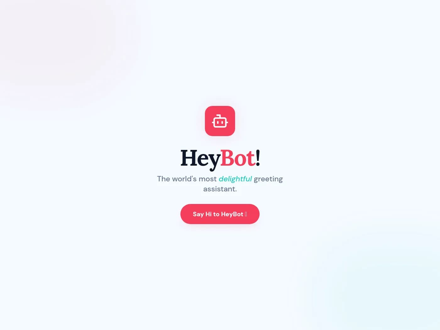 HeyBot Greeting App