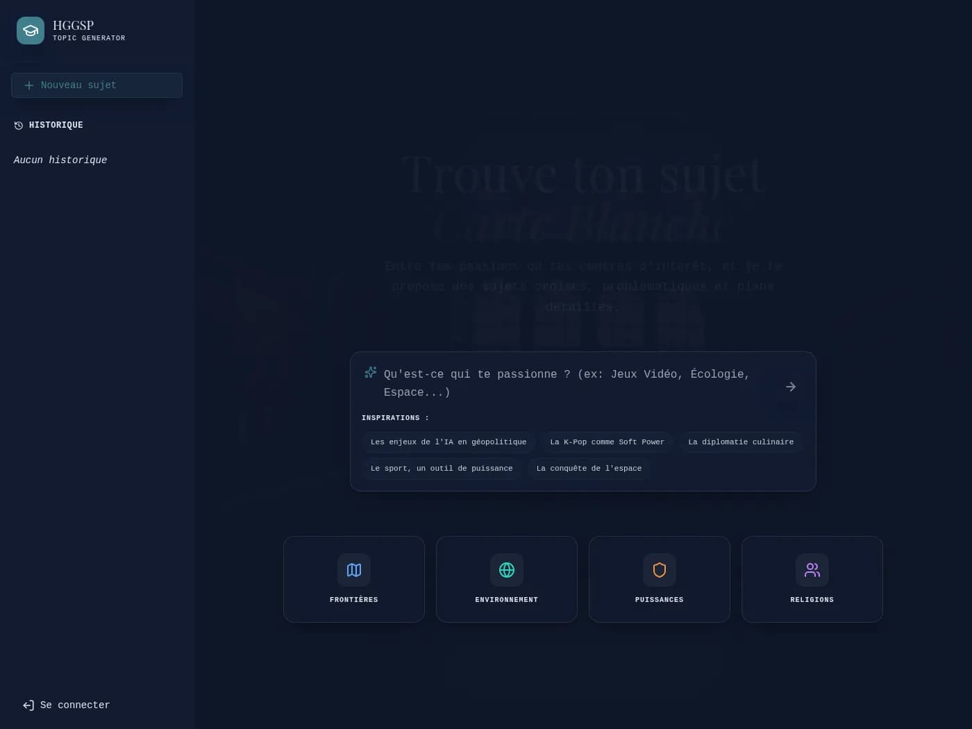 HGGSP Topic Generator