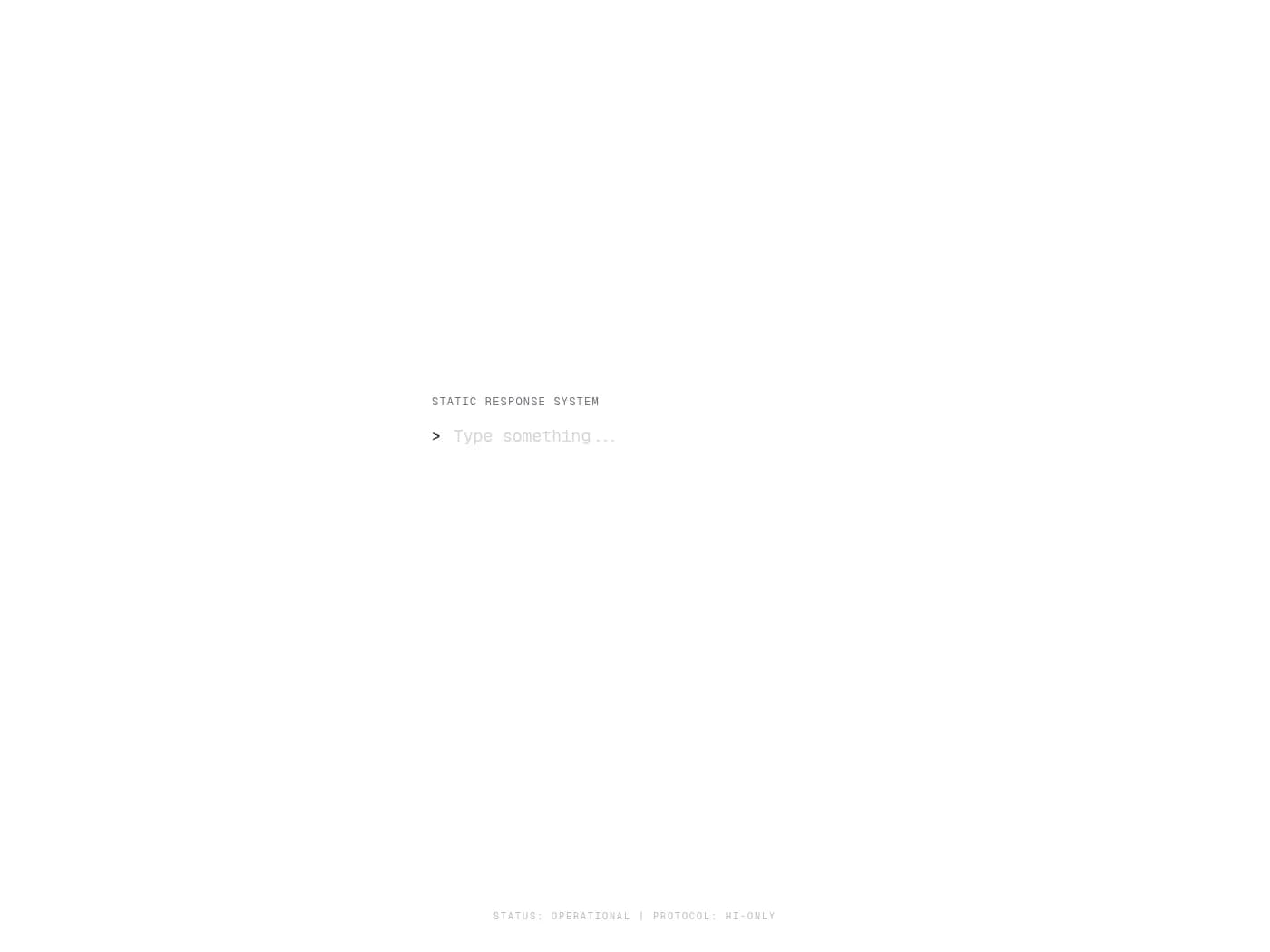 Hi Static Response Server