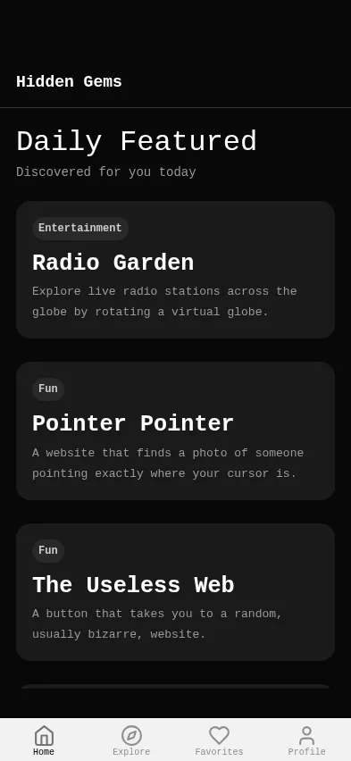 Hidden Web Gems
