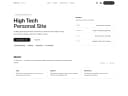 High Tech Personal Site