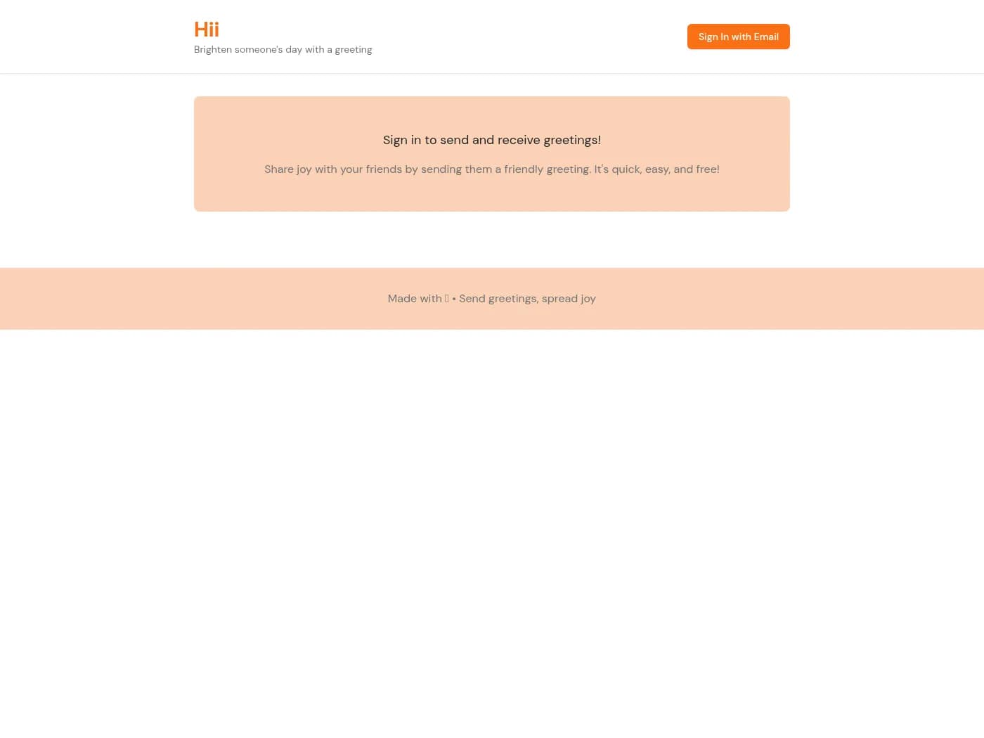 Hii Greeting App