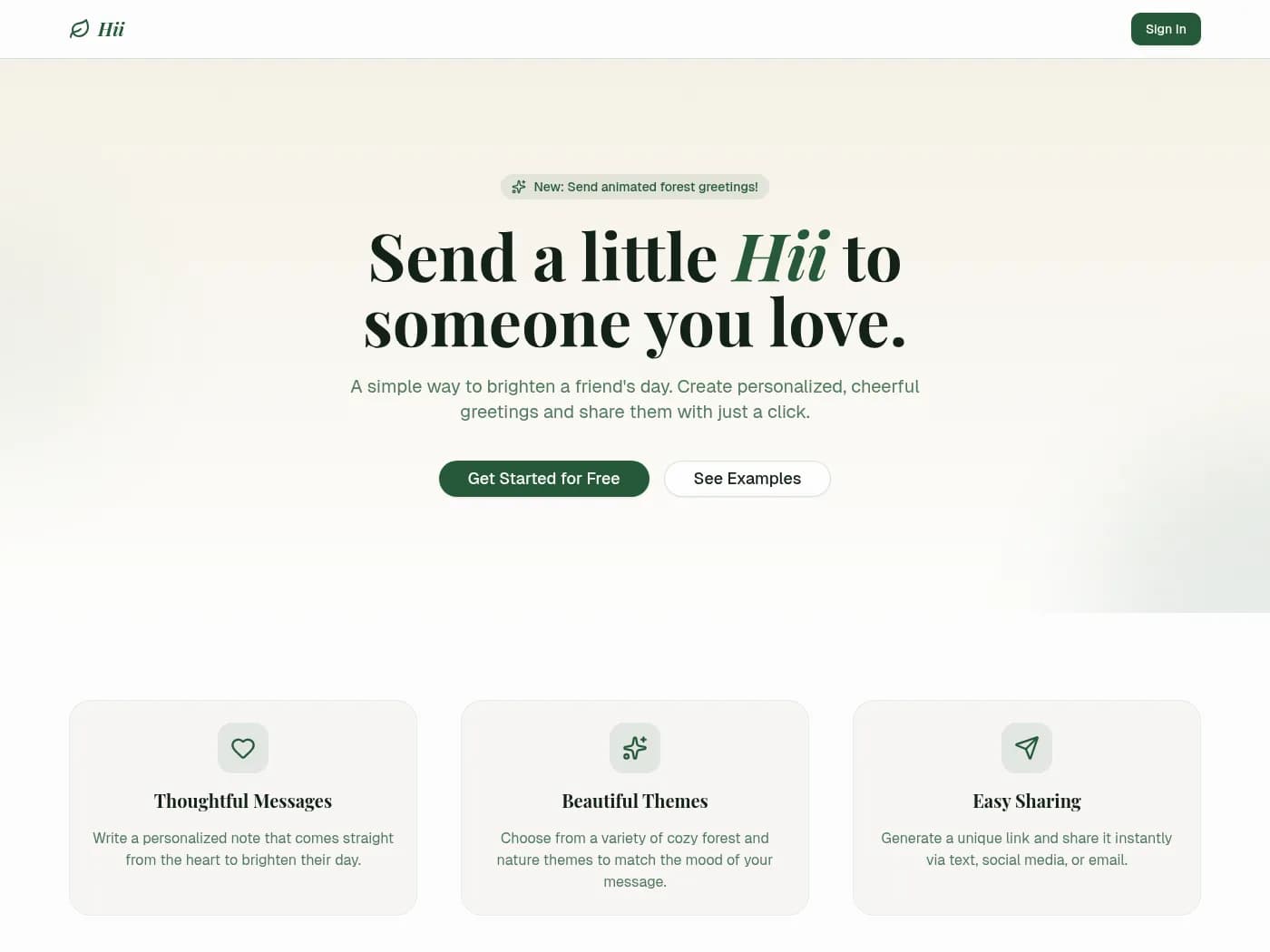 Hii Greeting App