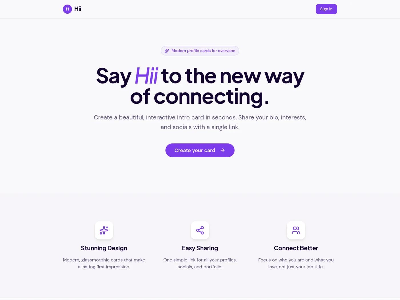 Hii Social Intro
