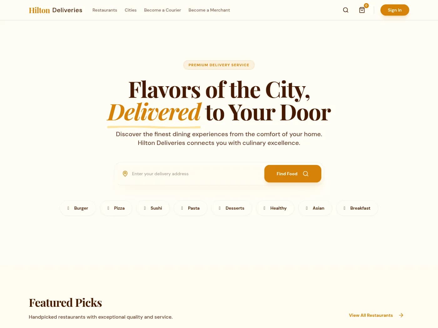 Hilton Deliveries Platform