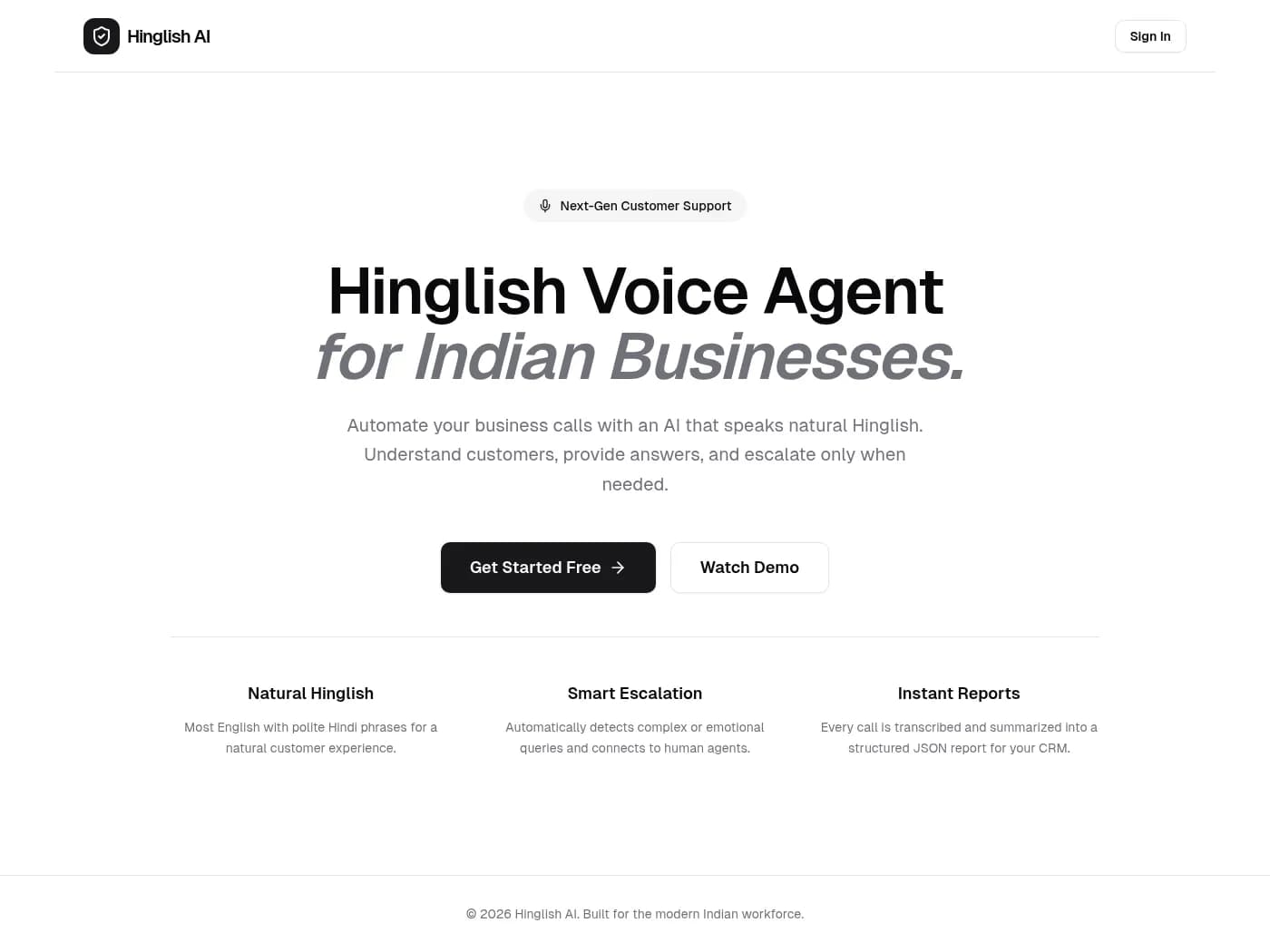 Hinglish Voice Agent