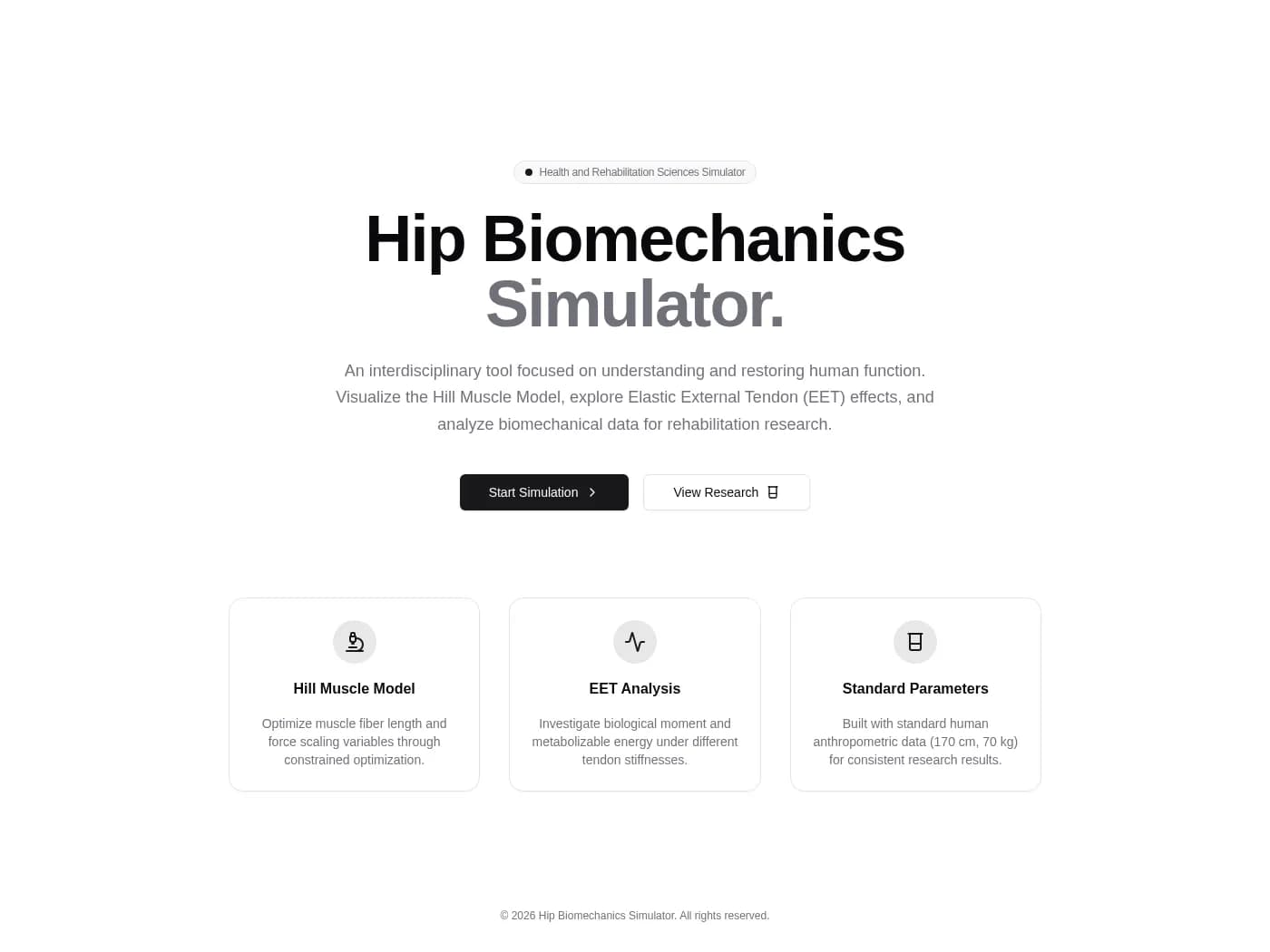 Hip Biomechanics Simulator
