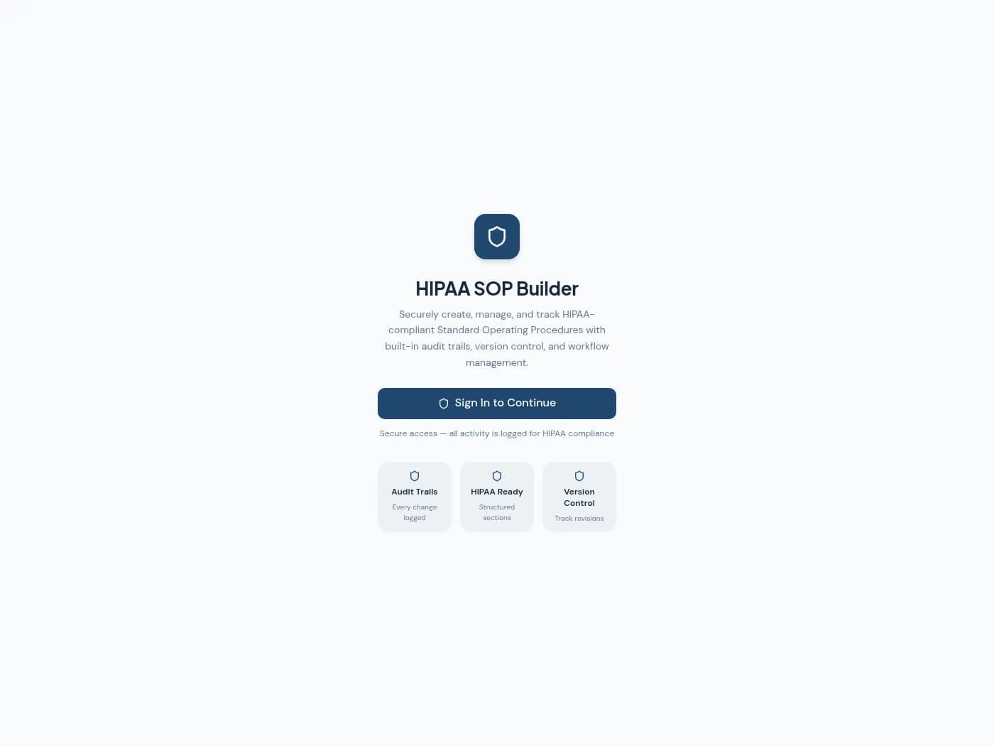 HIPAA SOP Builder