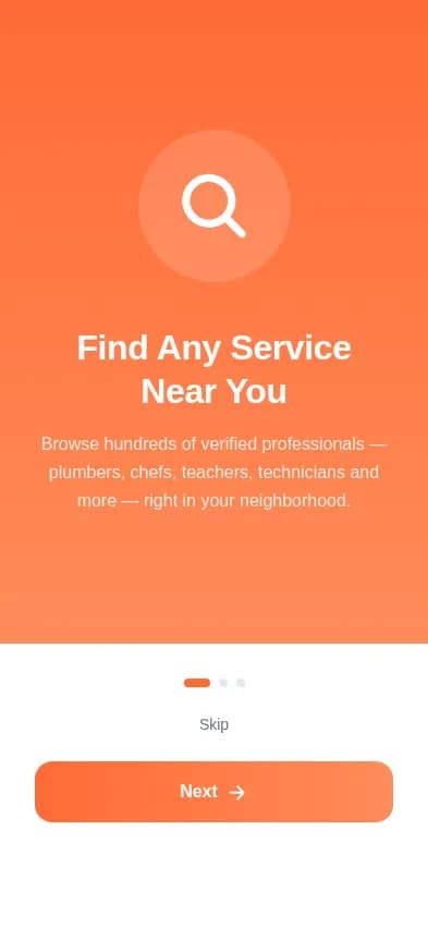 Hire Me Services App