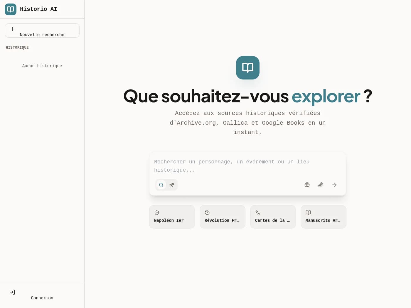Historio AI Search