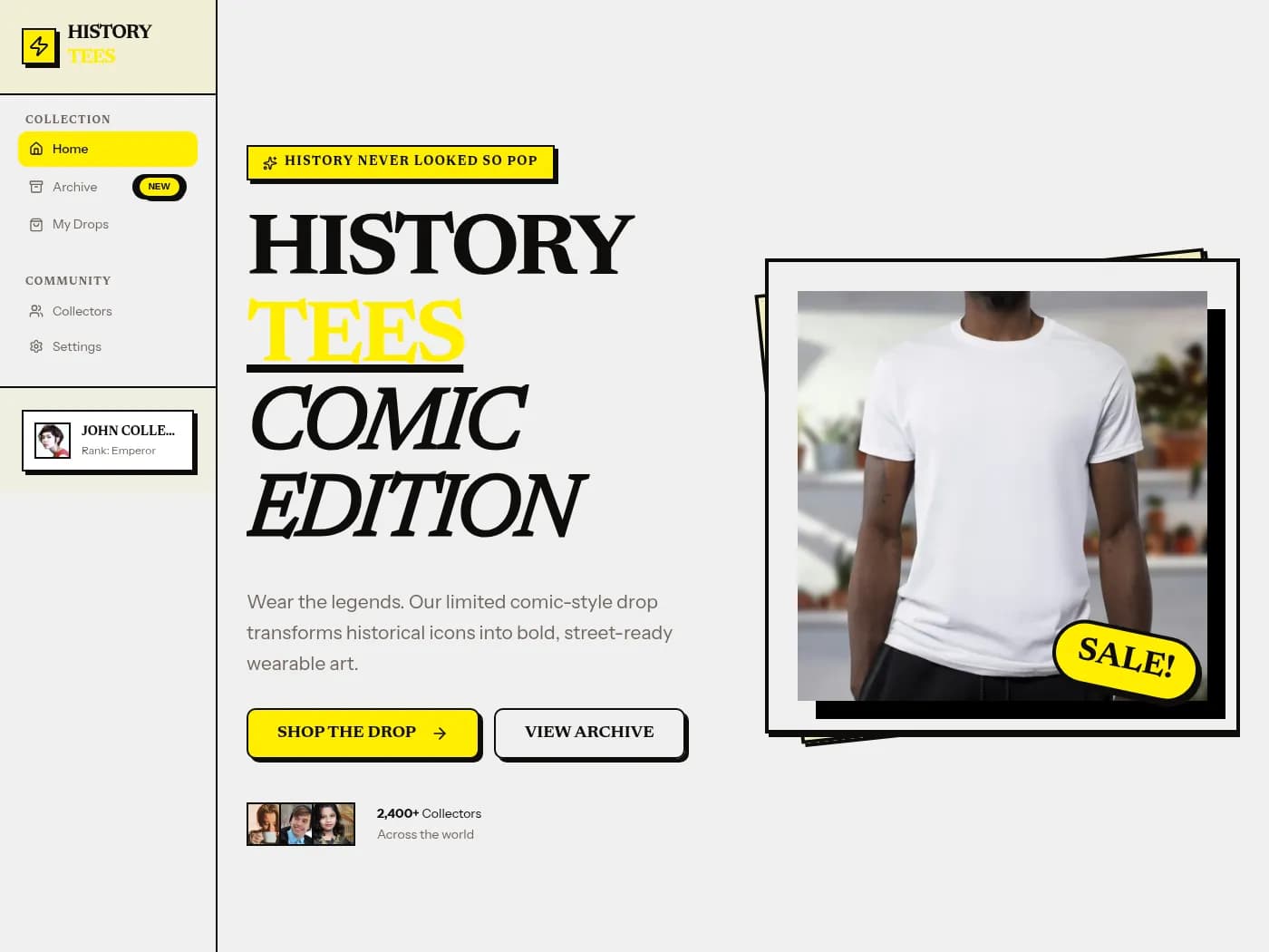 History Tees Site
