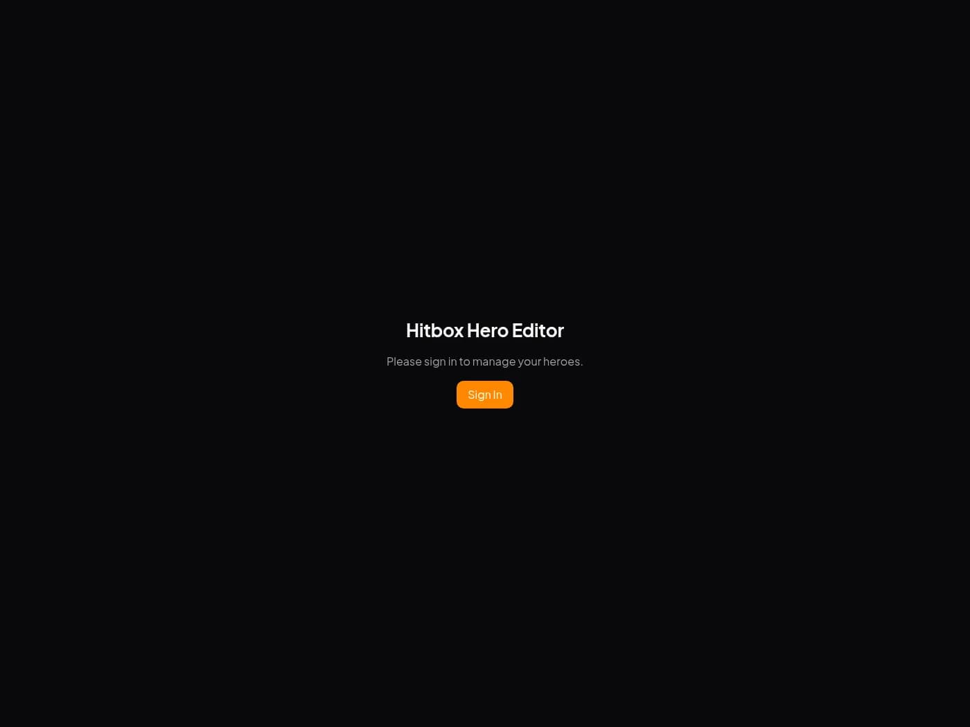 Hitbox Hero Editor