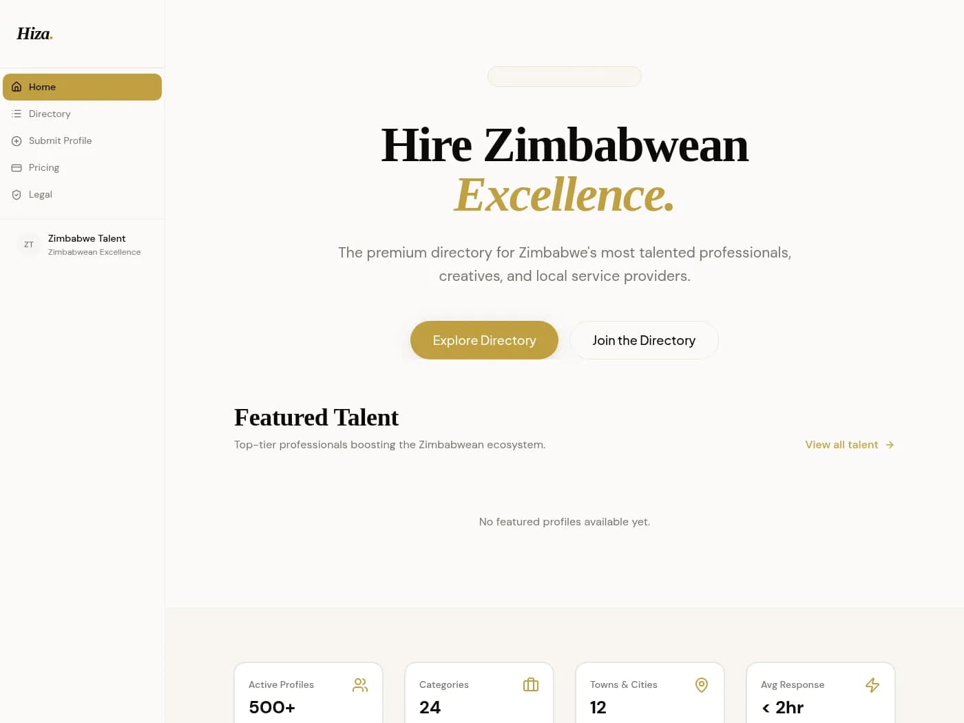 Hiza Talent Directory