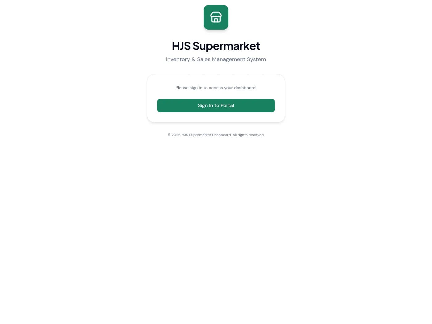HJS Supermarket Dashboard