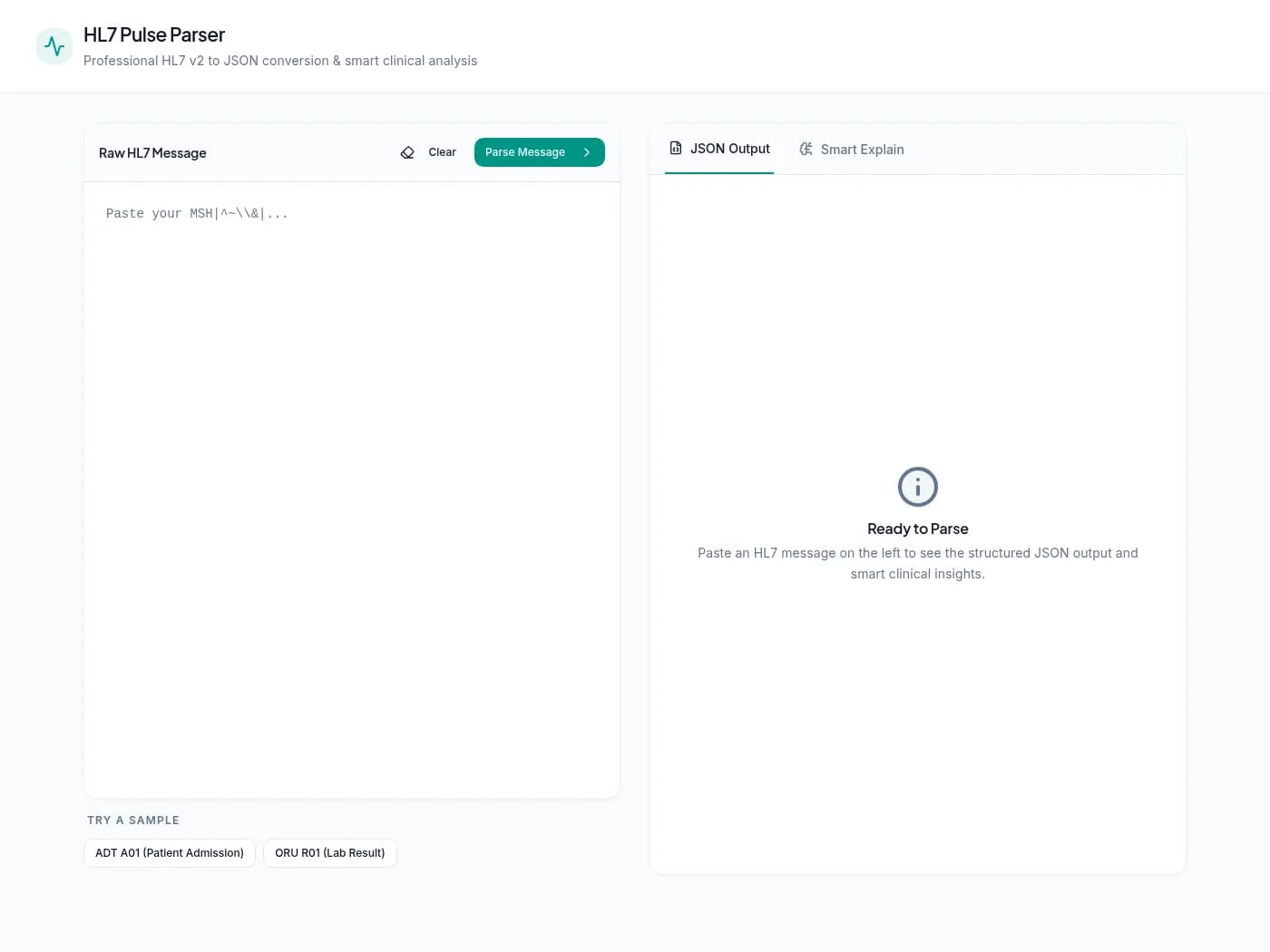 HL7 Parser Web App