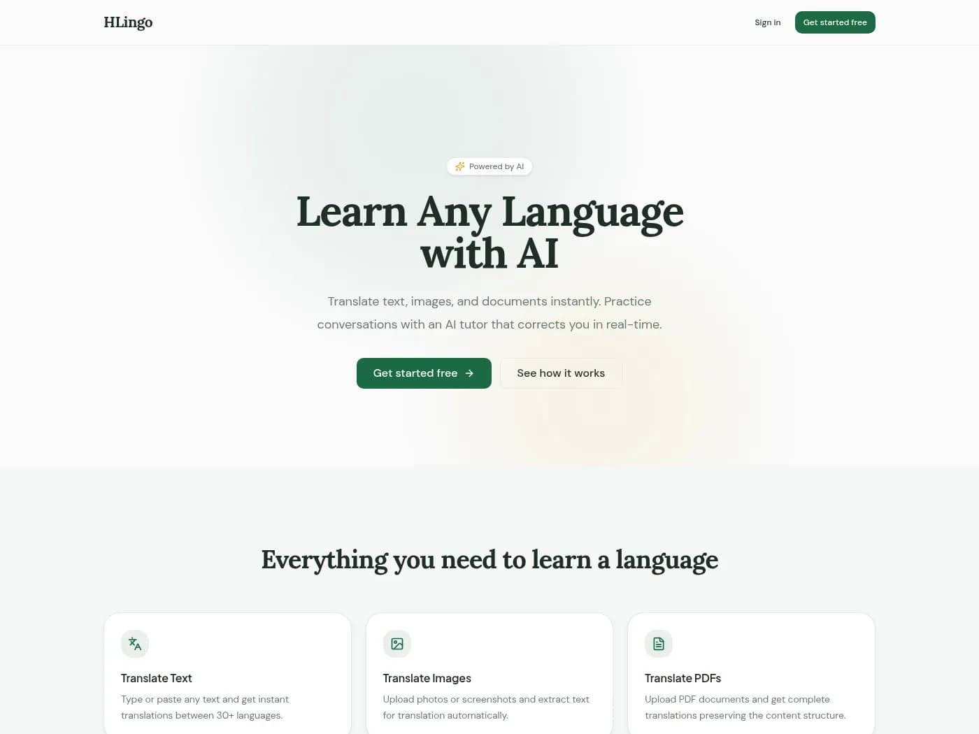HLingo Language Companion