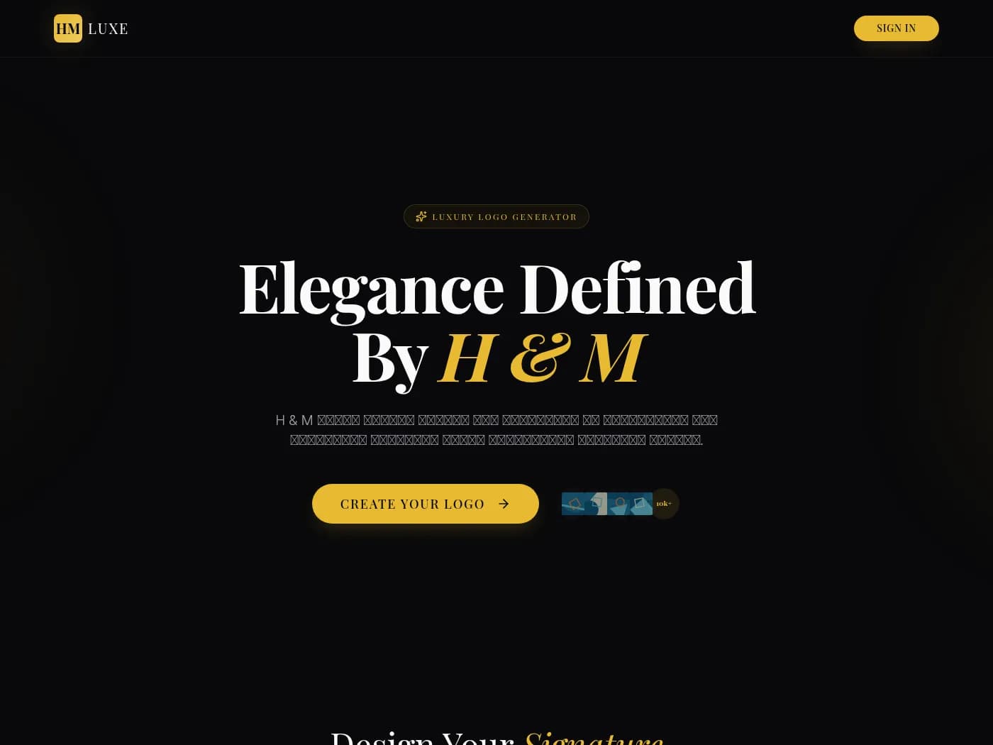 H&M Luxe Logo Maker