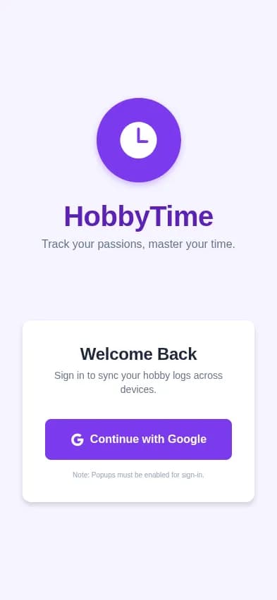 HobbyTime Tracker