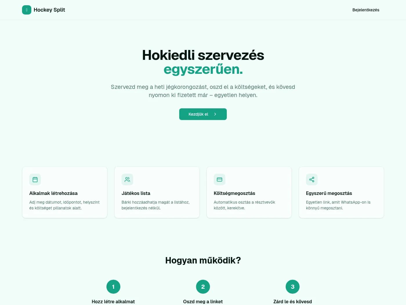 Hockey Split Web App