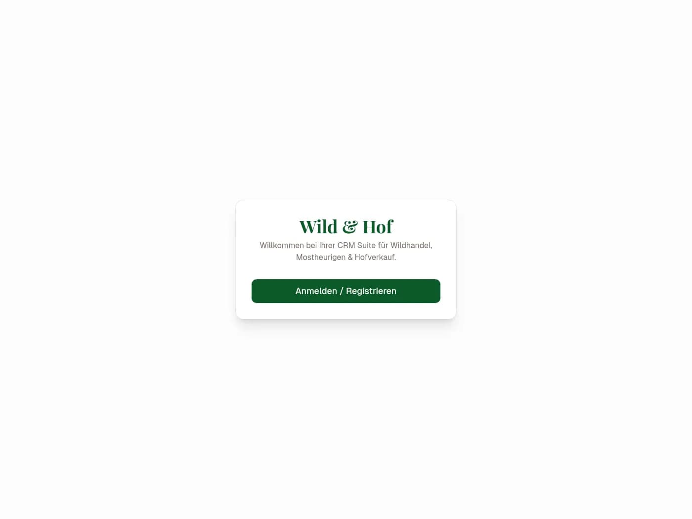 Wild & Hof CRM Suite