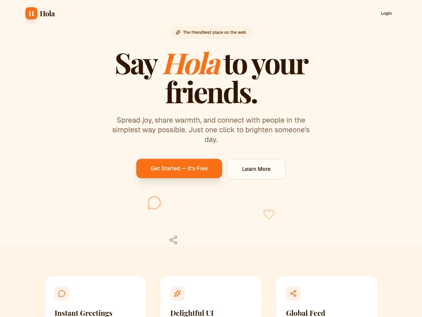 Hola Greeting App