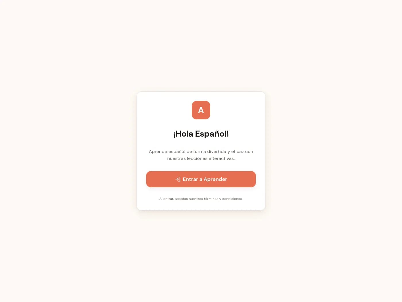Hola Español Web App