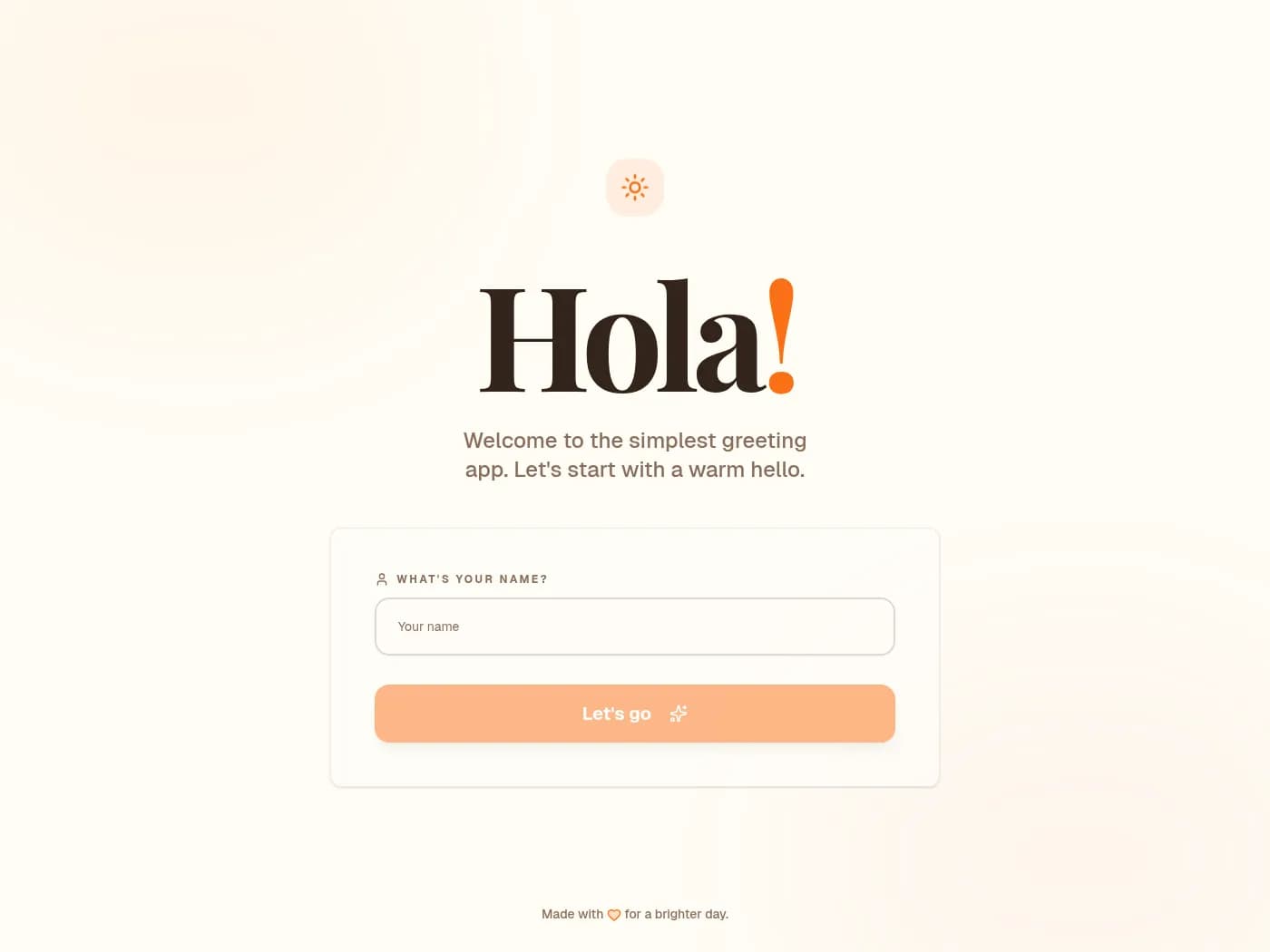 Hola Starter App