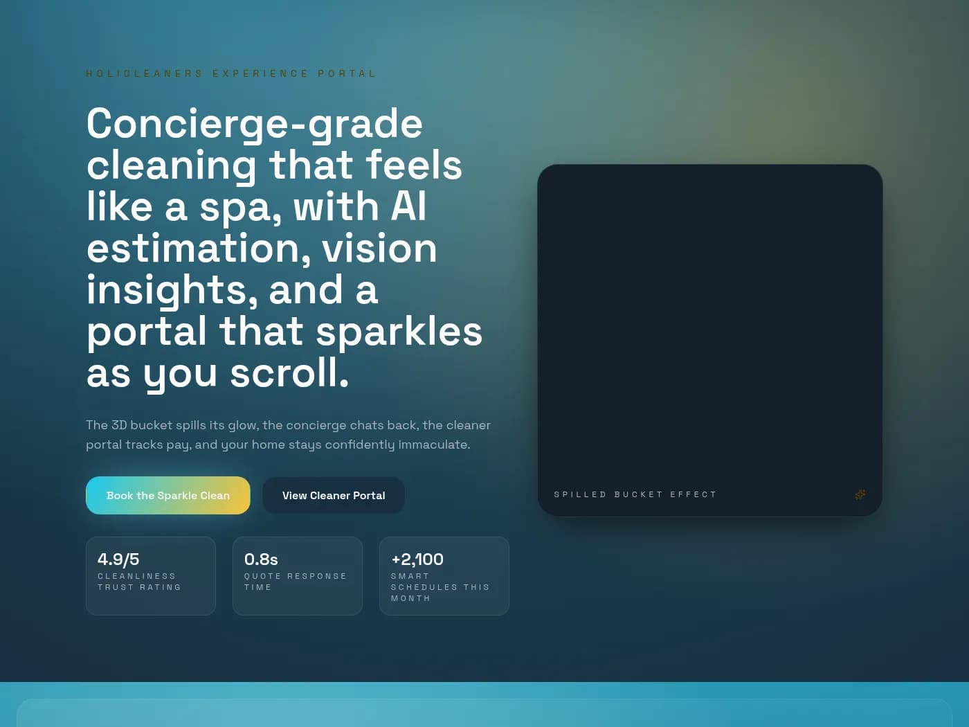 HoliCleaners Experience Portal