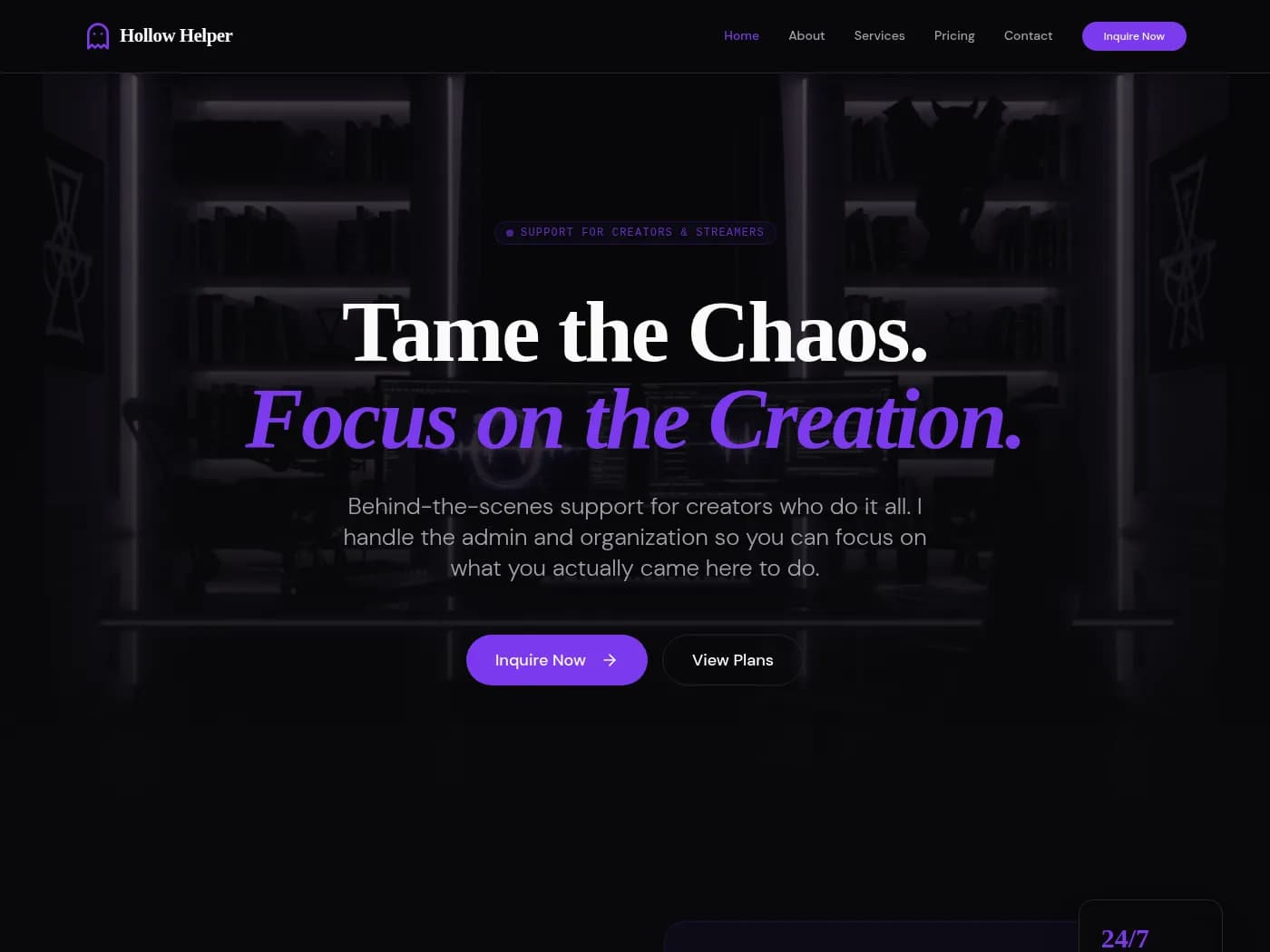 Hollow Helper Website