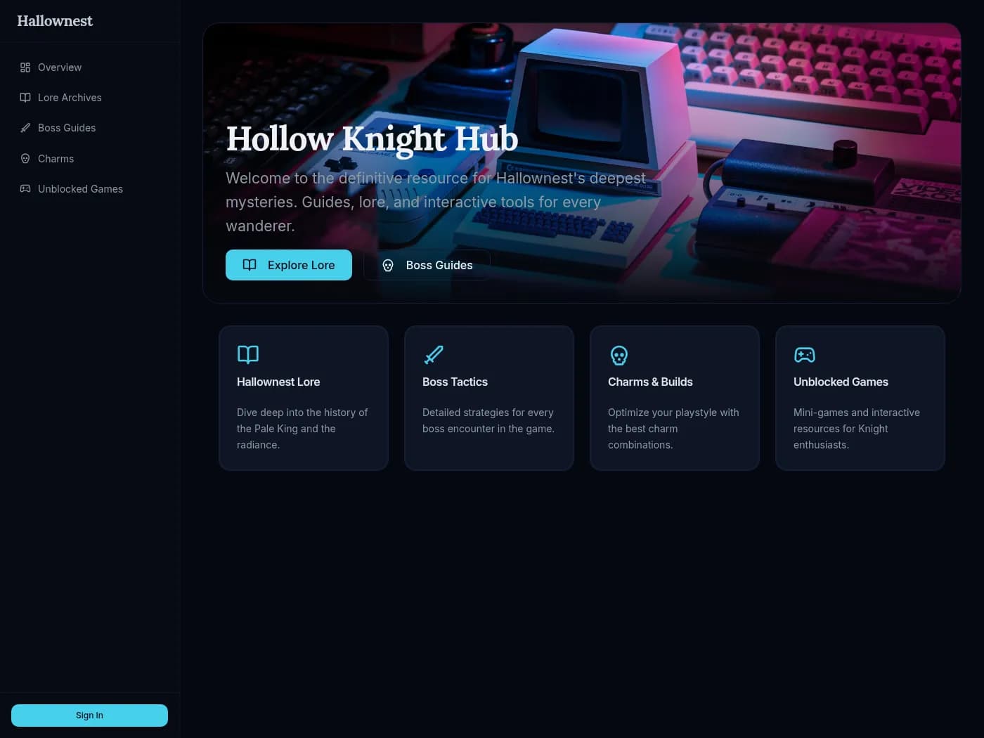 Hollow Knight Hub