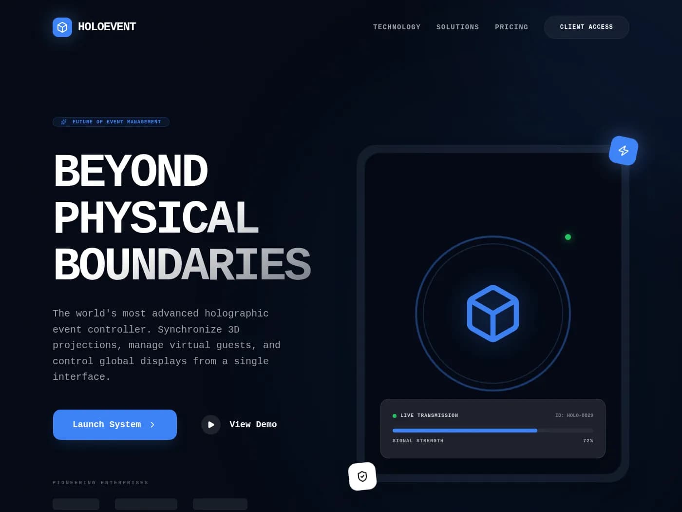 HoloEvent Control System