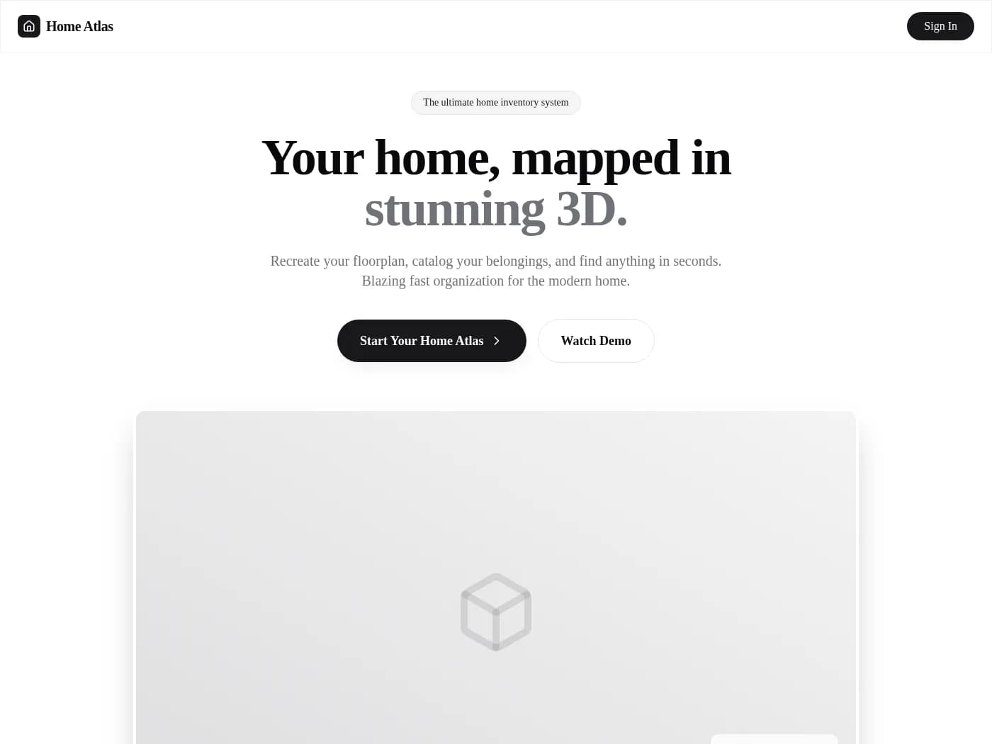 Home Atlas 3D Inventory