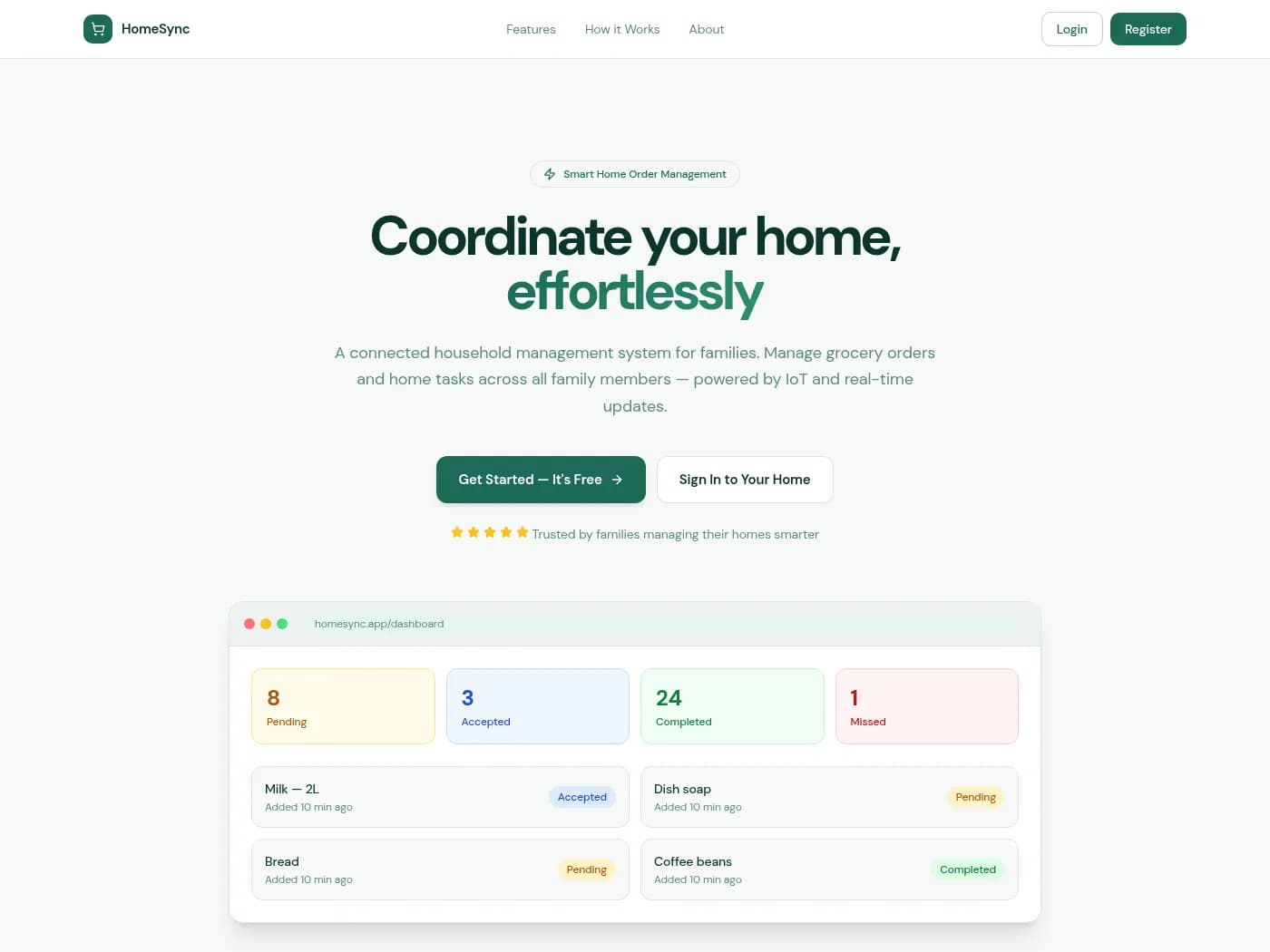 HomeSync Organizer