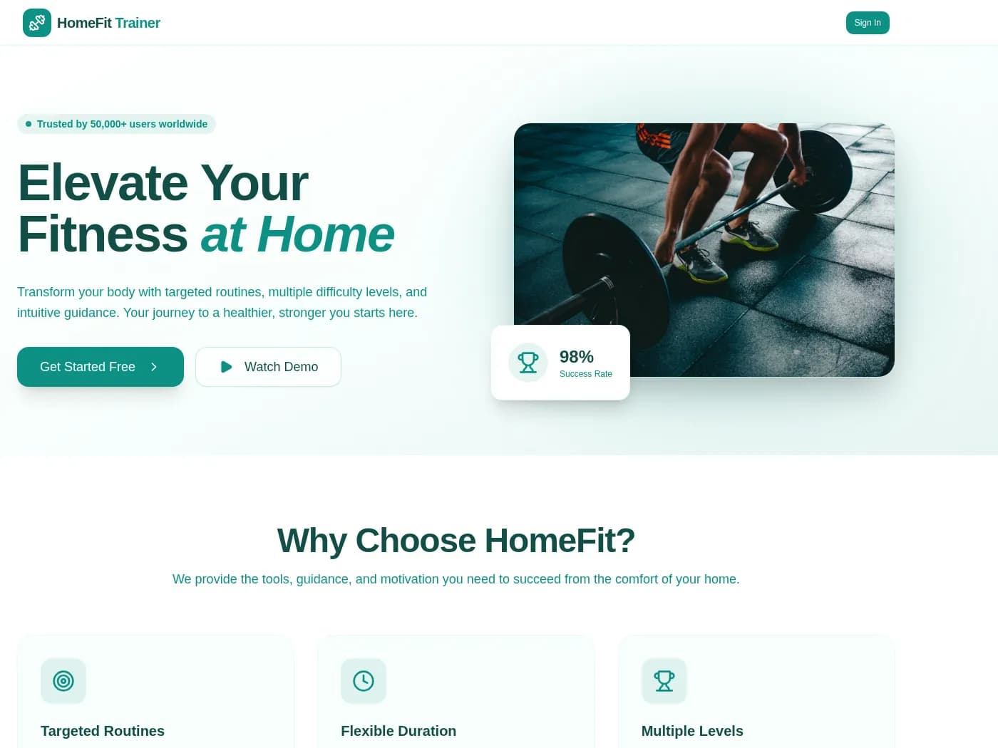 HomeFit Trainer