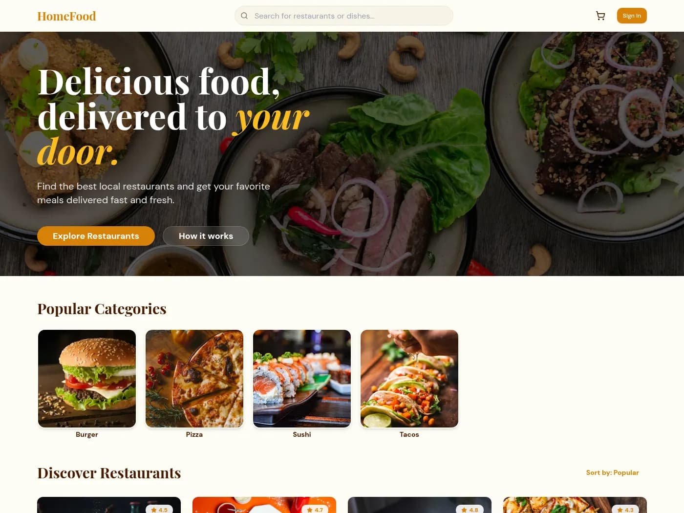 HomeFood Order